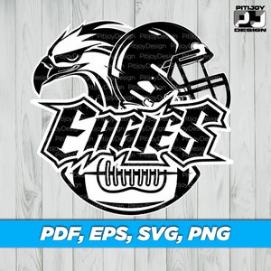 Eagles Football Team Mascot Design for Custom T-shirts, Posters, Bird ...