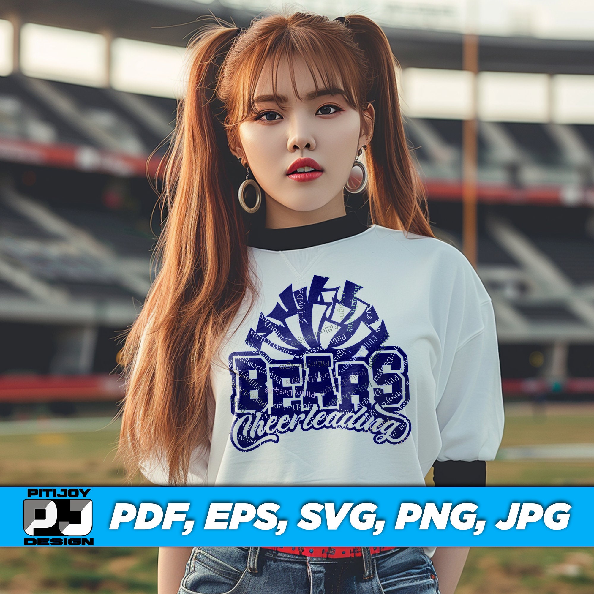 Bears Cheerleading Svg, Bear Cheerleading Svg, Bears Cheer Svg, Bear ...