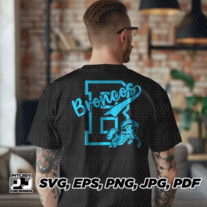 Broncos Mascot SVG, School Spirit SVG, Broncos Clipart, Sports Team ...