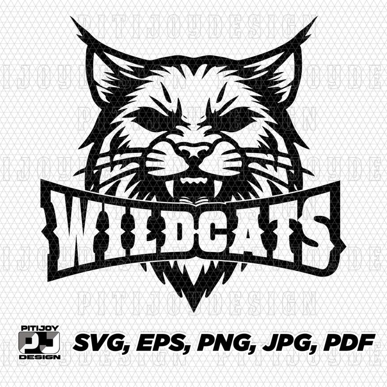 Wildcats Mascot Svg, Wildcats Svg, Wildcat Svg Wildcats Logo Wildcats ...