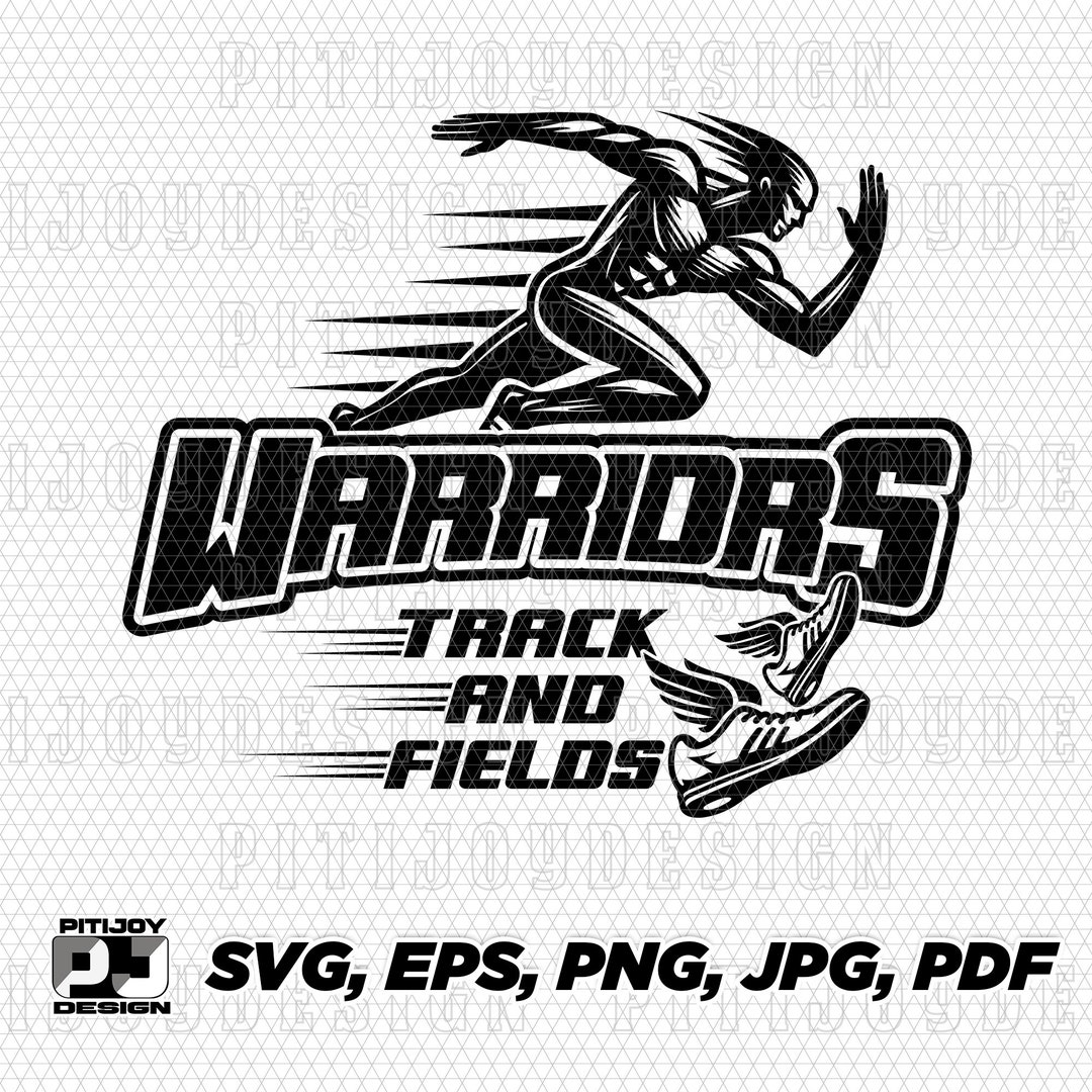 Warriors Track and Field SVG and PNG File, Warriors Mascot Png File ...