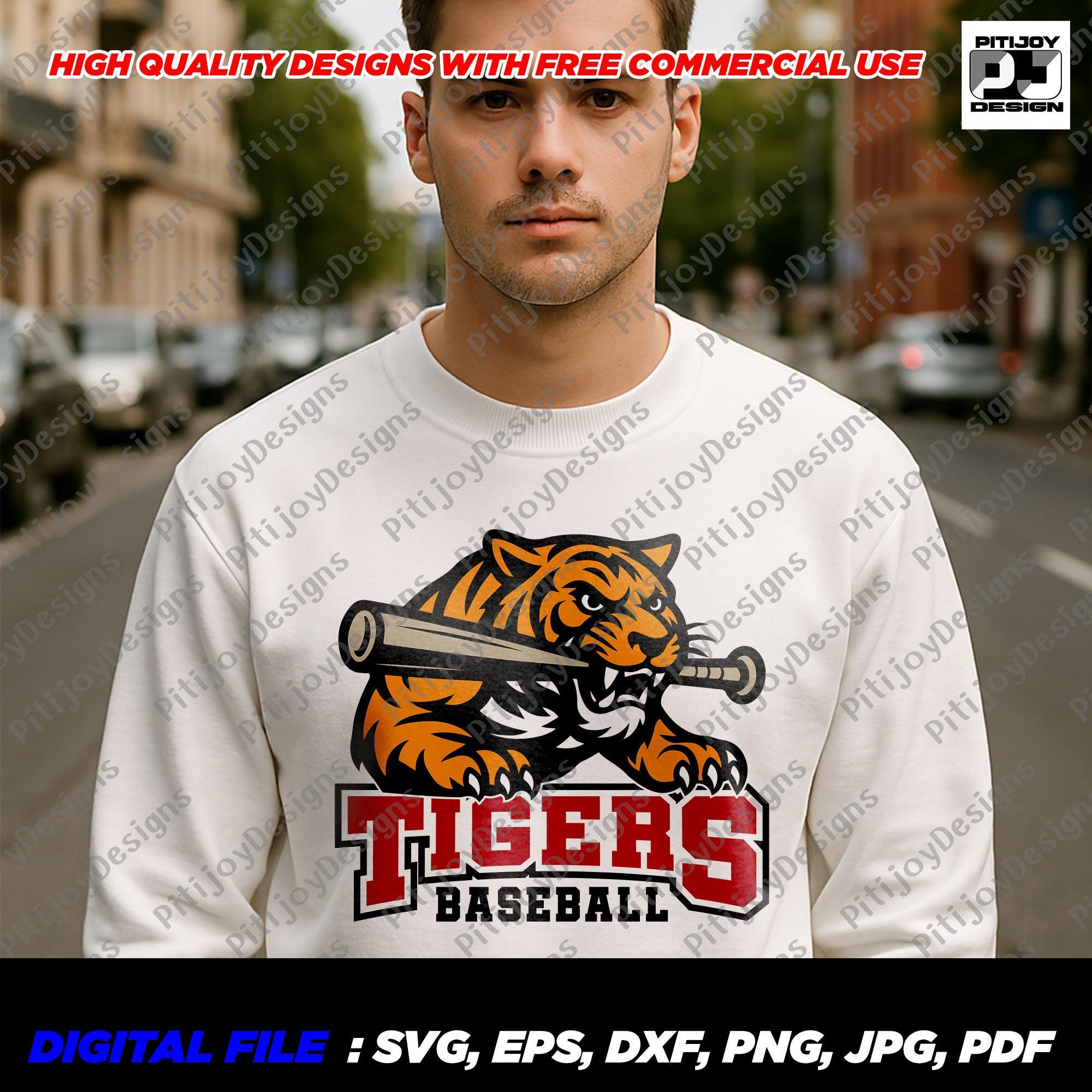 Tigers Baseball Svg Mascot Cut File for Cricut and Sublimation, Strong ...