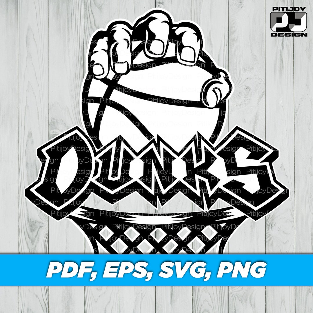 Dunks Basketball Team Mascot Design for Custom T-shirts, Posters, Bird ...