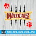 Wildcats Claws Svg, Wildcats Mascot Svg, Wildcats Spirit Svg, Wildcats ...