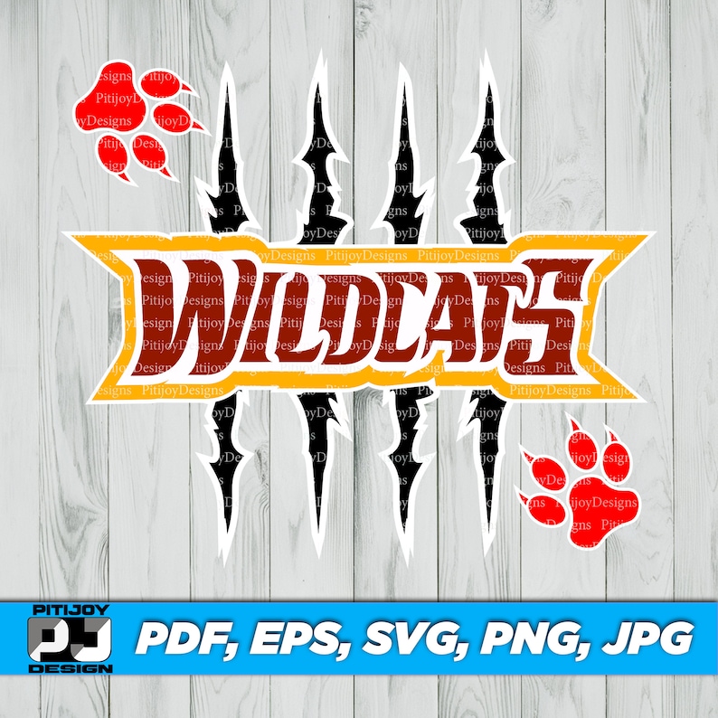Wildcats Claws Svg, Wildcats Mascot Svg, Wildcats Spirit Svg, Wildcats ...