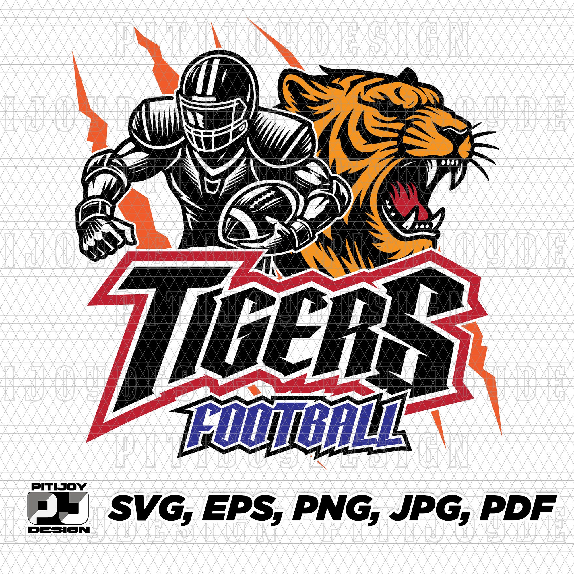 Tigers Football Svg Tiger Football Svg Tigers Football Png Tigers Svg ...