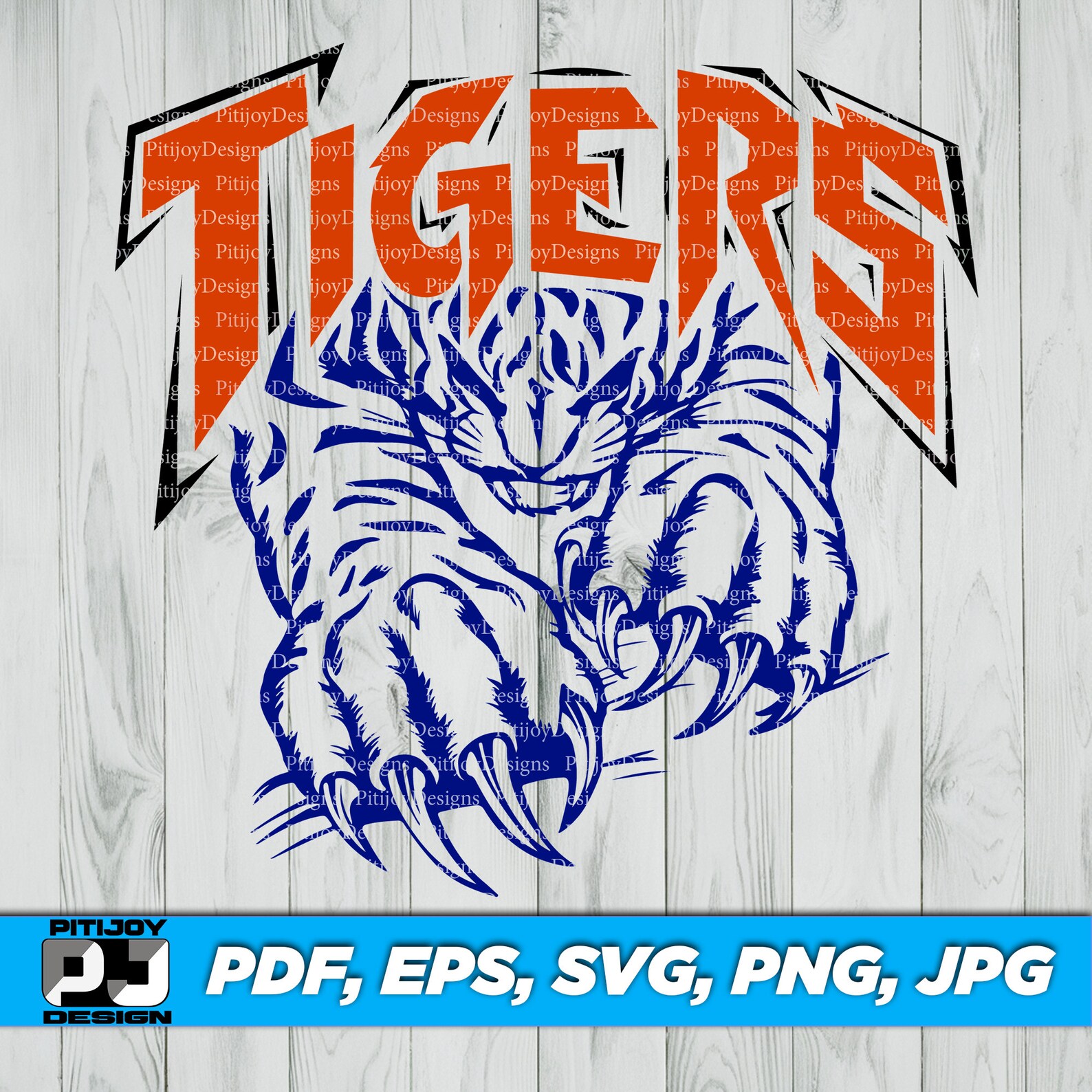 Tigers Svg, Tiger Svg, Tigers Mascot Svg, Cricut Silhouette Files, Tigers Png, Tigers School ...