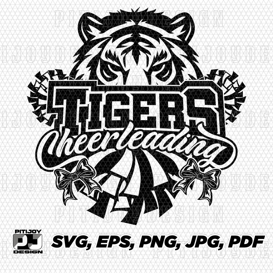 Tigers Cheerleading Svg, Tiger Cheer Svg, Tiger Cheerleading Svg ...