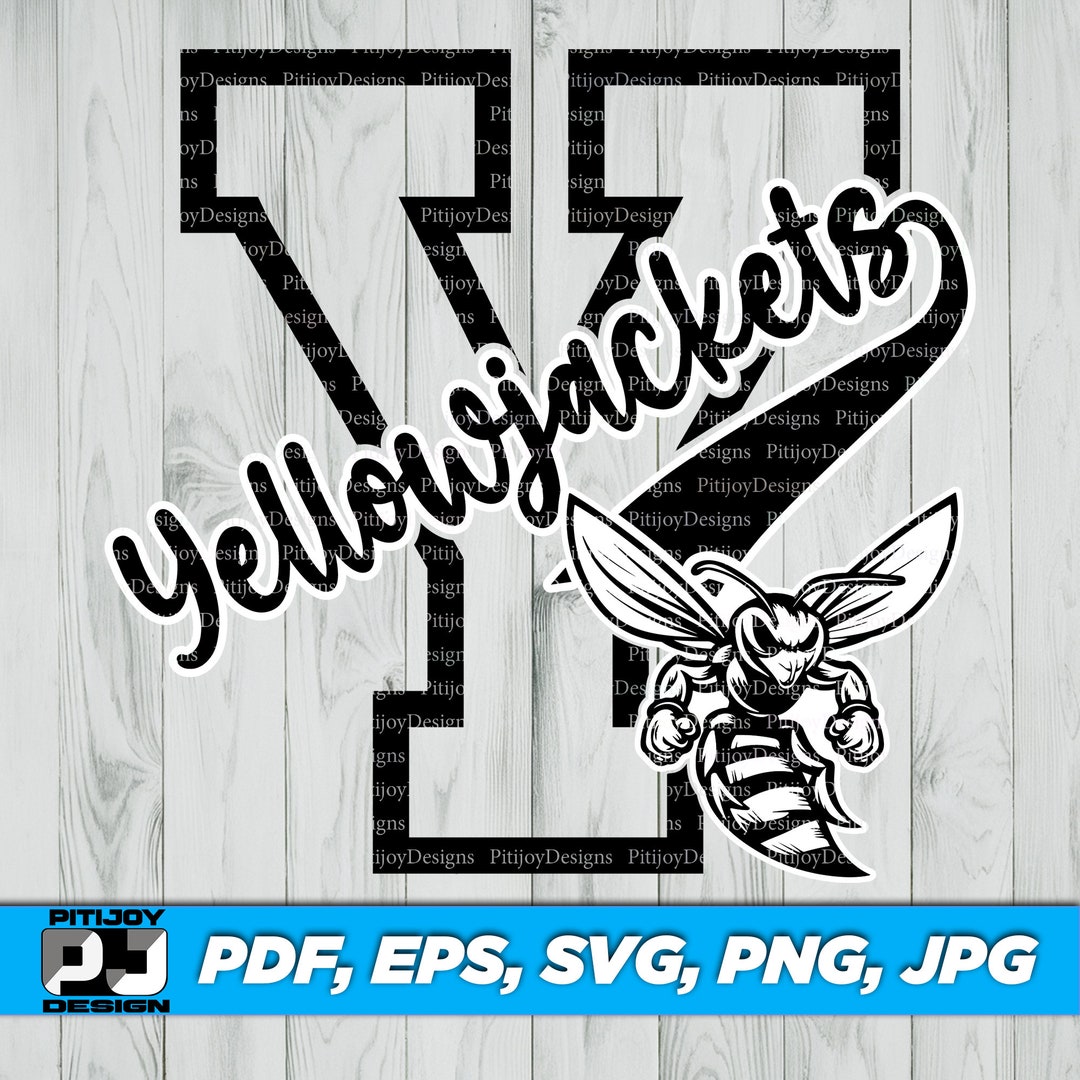 Yellowjackets Mascot SVG, School Spirit SVG, Yellowjackets Clipart ...