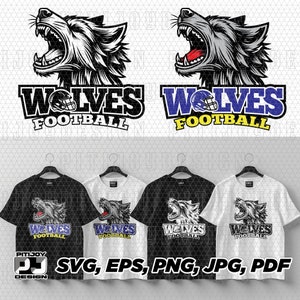High School Wolves Football Svg, Wolf Pride Svg, Wolf Svg, Wolves Svg ...