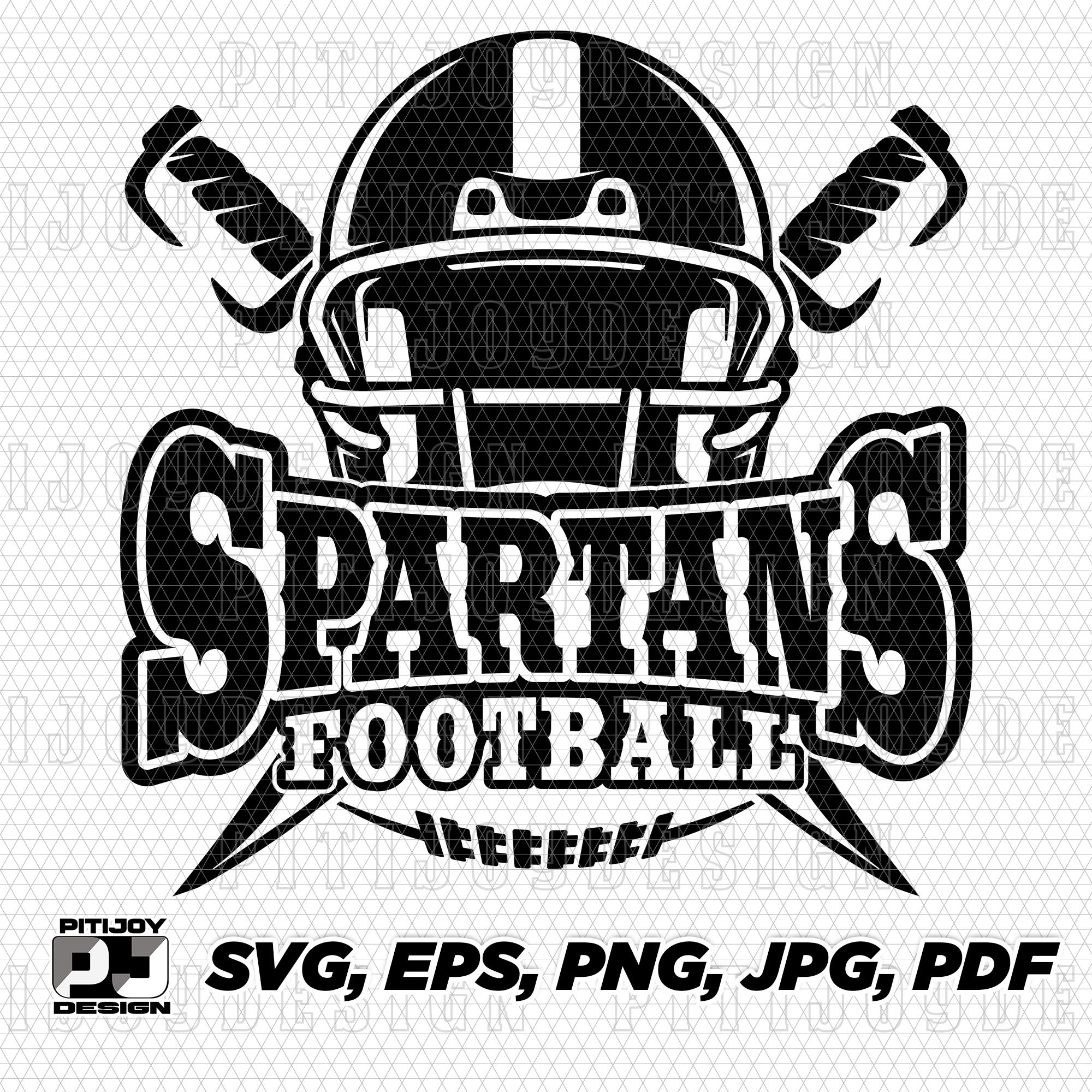 Spartans Football Svg, Spartan Football Svg, Spartans Svg, School ...
