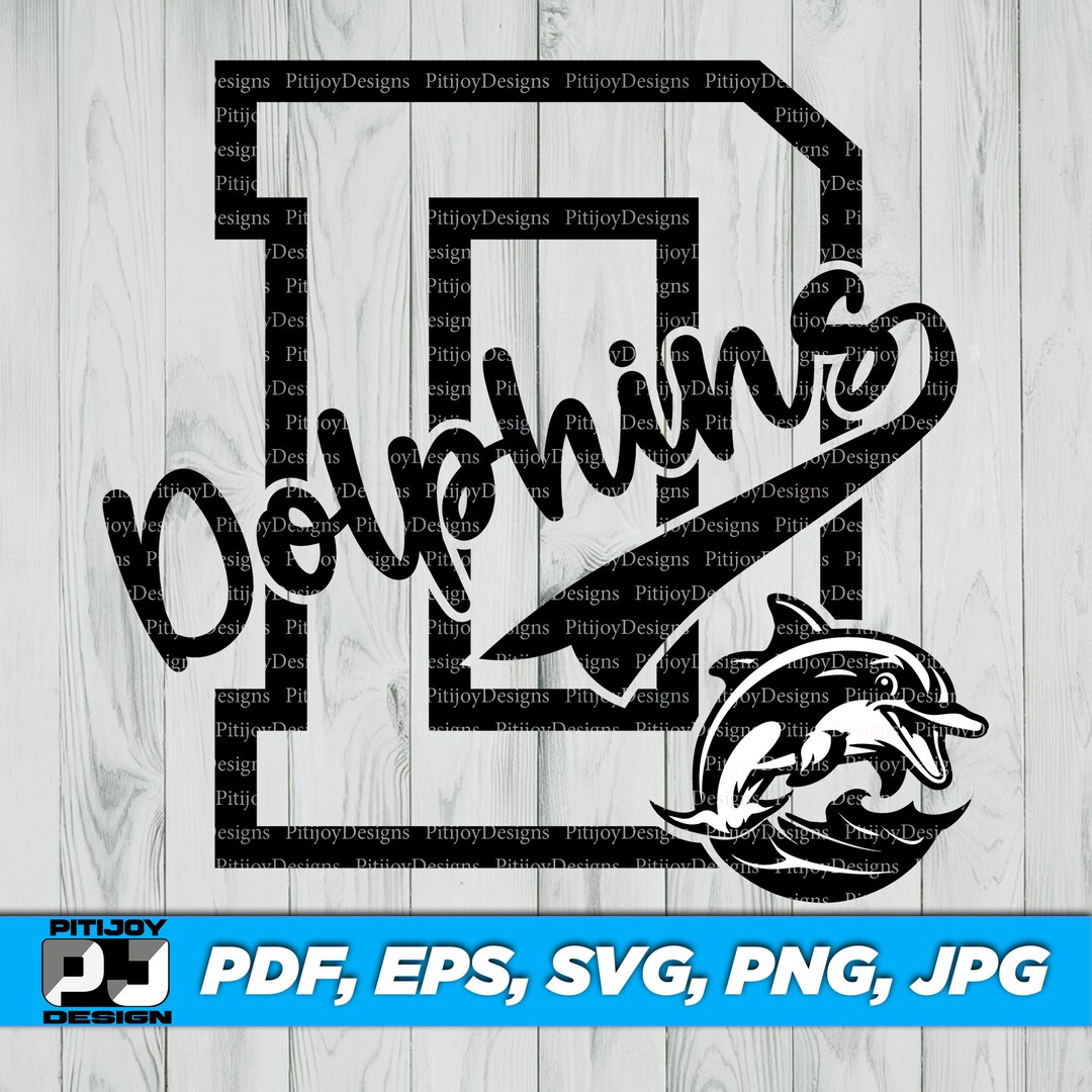 Dolphin Svg, Dolphins Svg, Dolphins Cheer, Dolphin Mascot Svg, Dolphin ...
