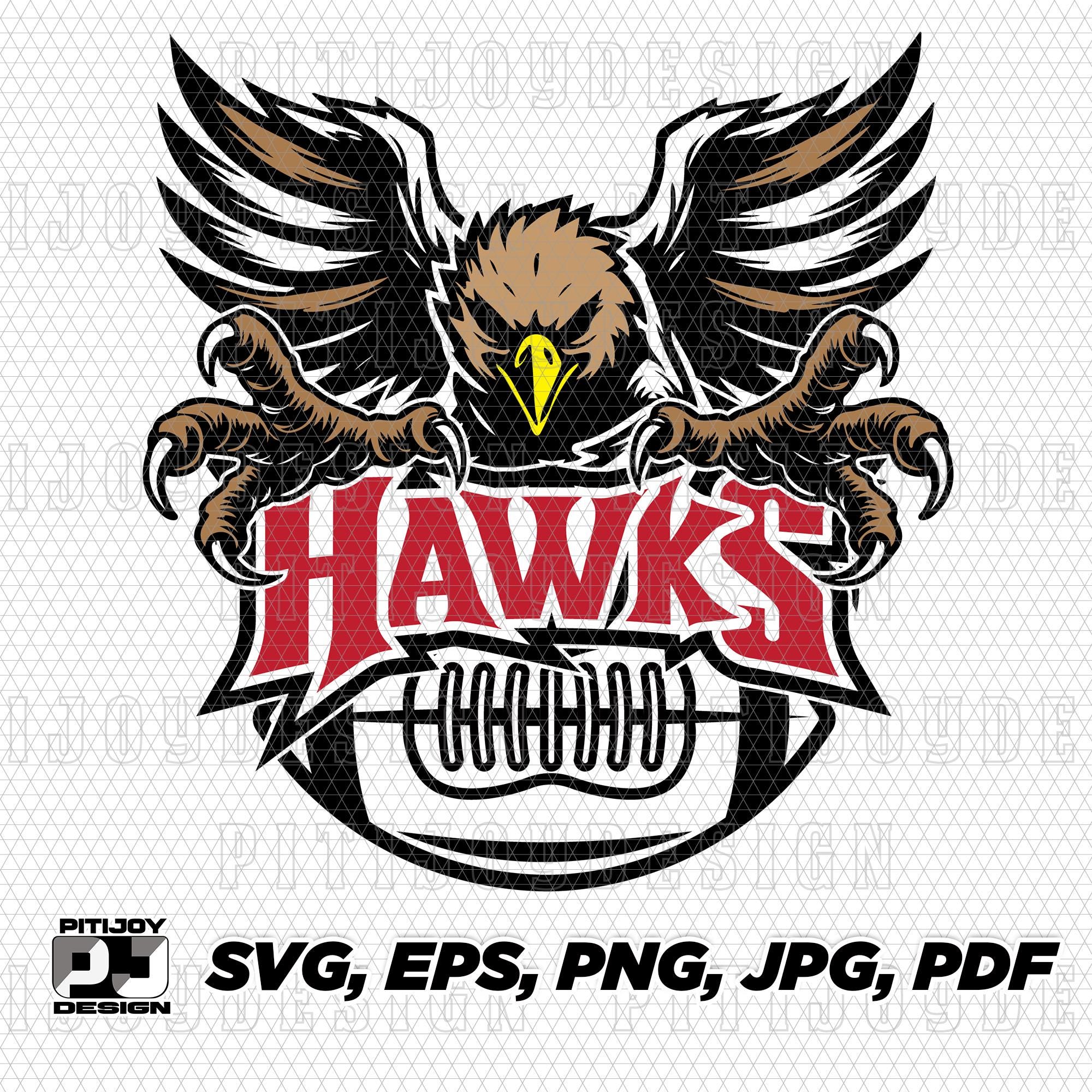 Hawks Football Svg, Hawk Football Svg Hawks Football Png Hawks Svg Hawk ...