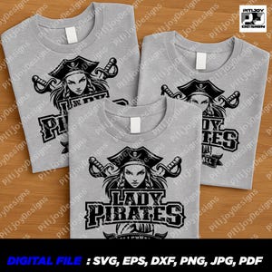 Lady Pirates Volleyball SVG, Team Mascot Logo (digital Download) - Etsy