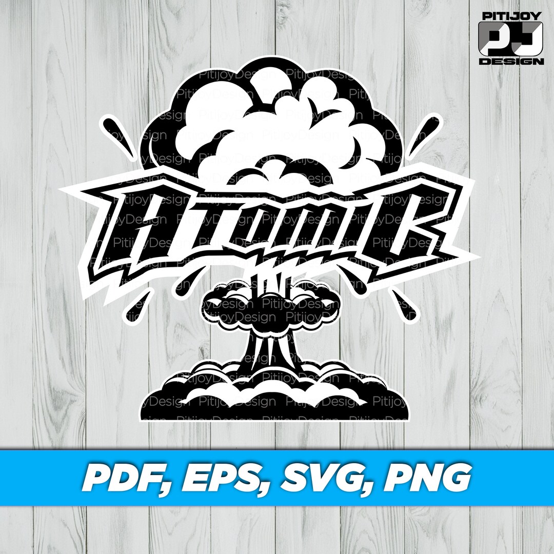 Atomic Explosion Team Mascot Design for Custom Apparel, Powerful Design ...
