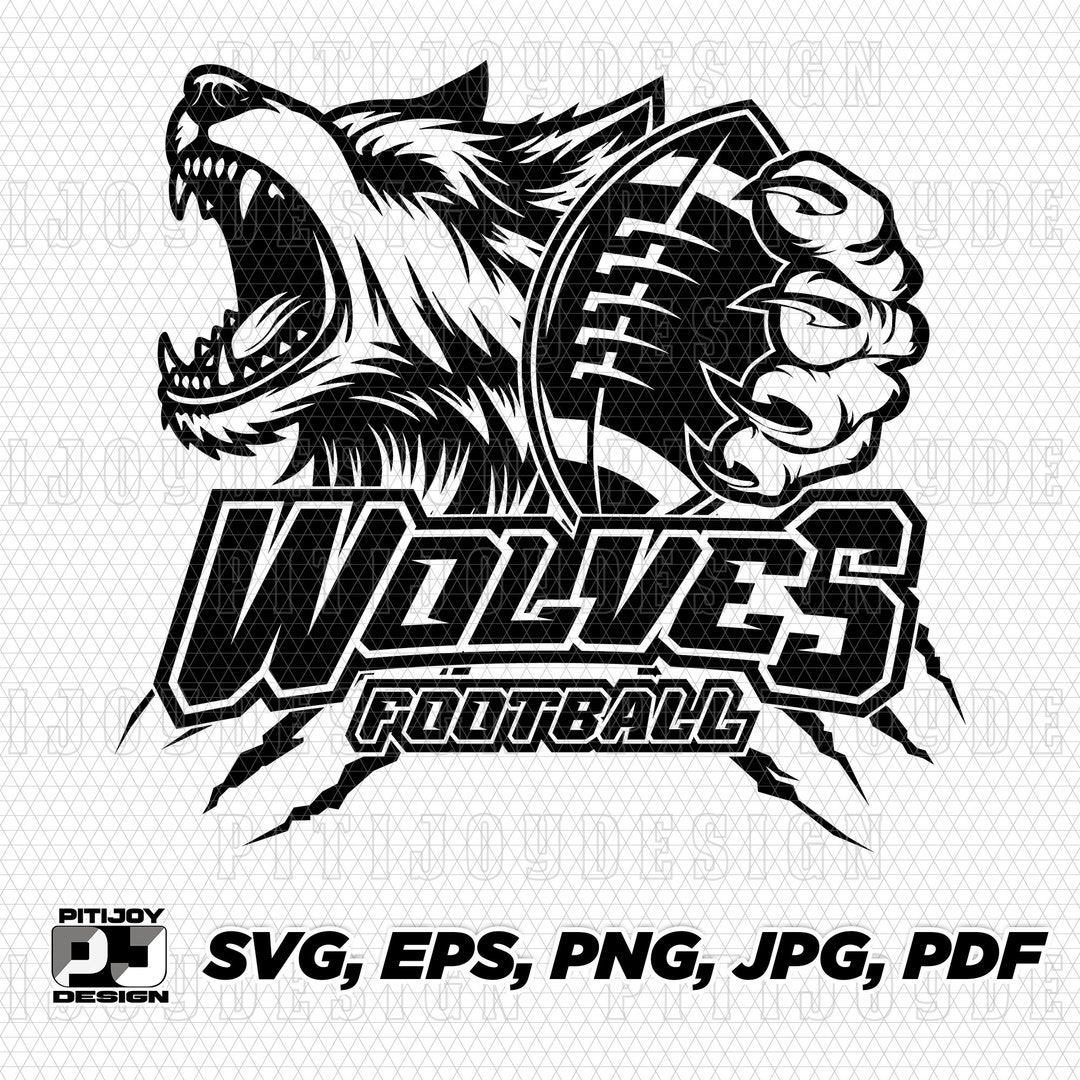 Wolves Football Svg, Wolves Football Svg, Wolves, Wolf, Football ...