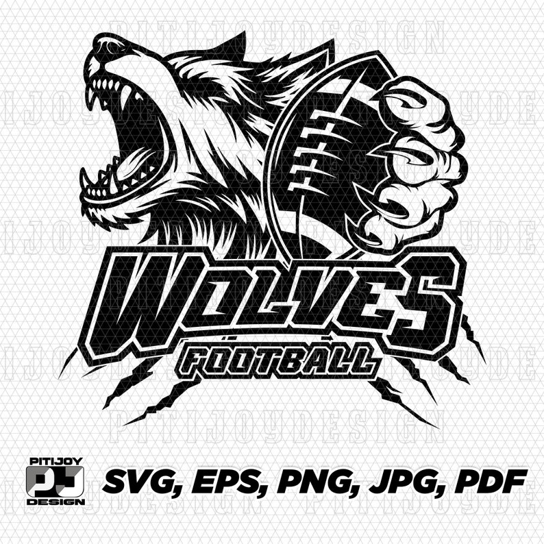 Wolves Football Svg, Wolves Football Svg, Wolves, Wolf, Football ...