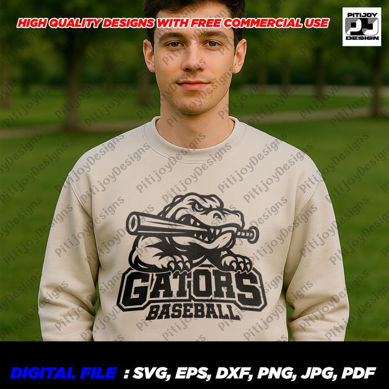 Gators Baseball Svg Mascot Cut File for Cricut and Sublimation, Strong ...