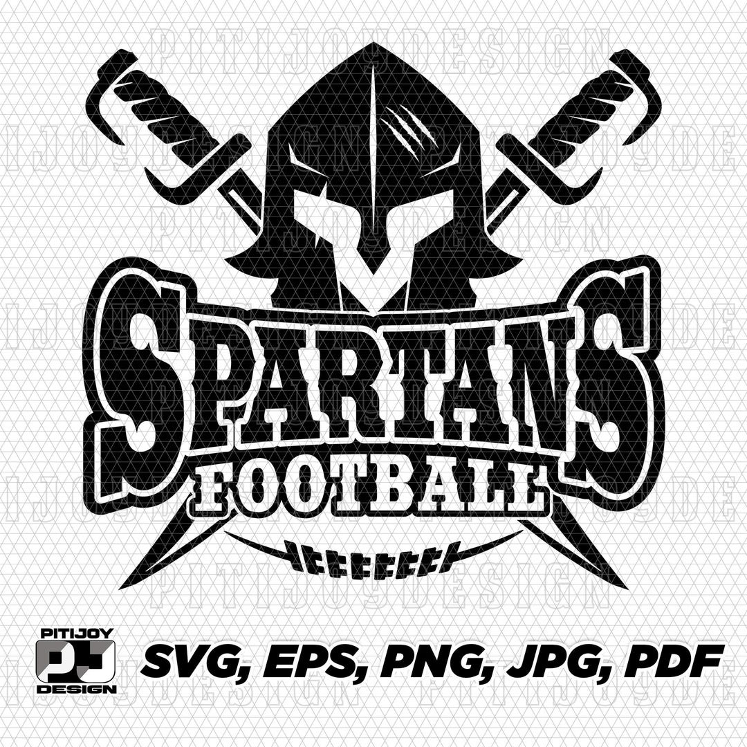Spartans Football Svg, Spartan Football Svg, Spartans Svg, School ...