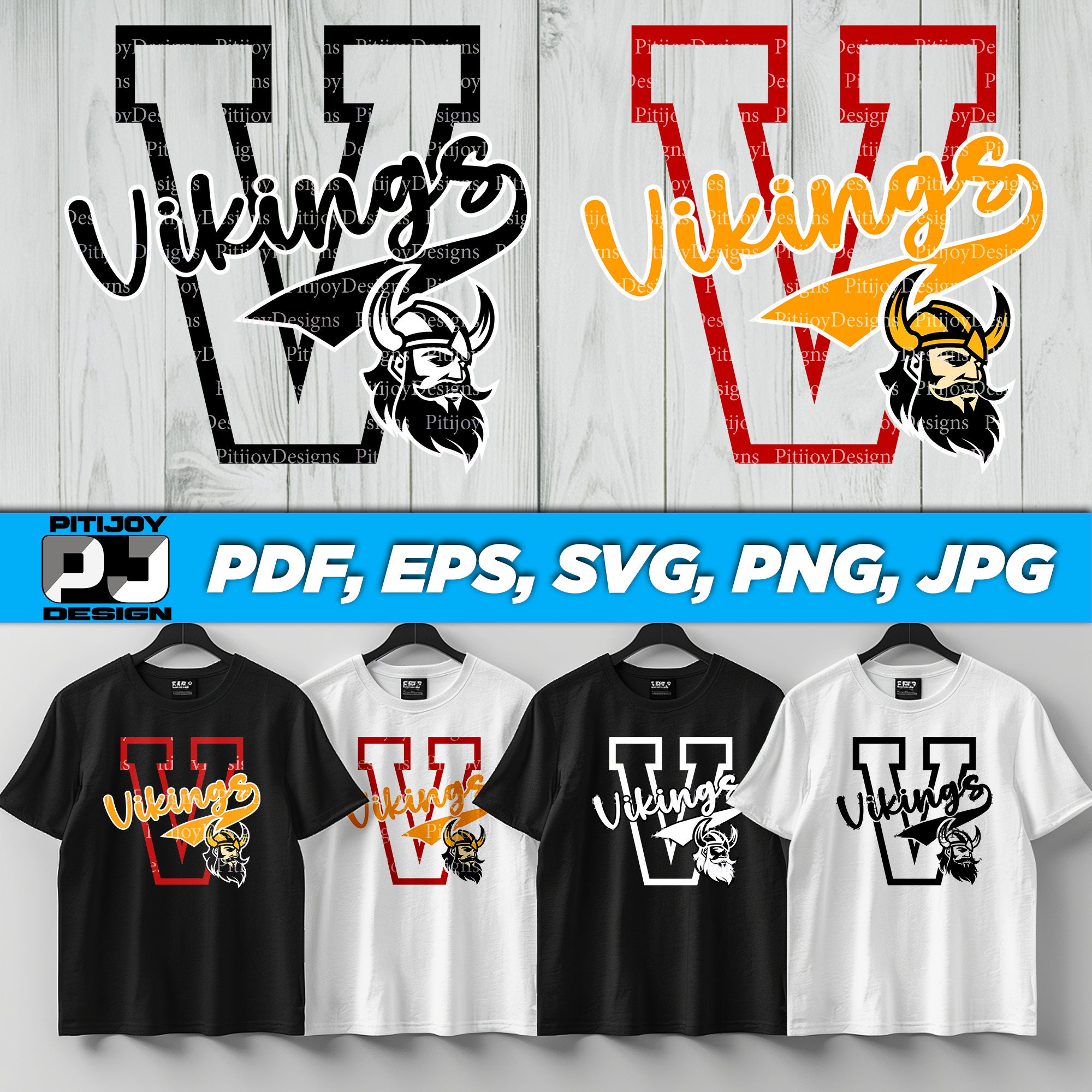 Vikings Mascot SVG, School Spirit SVG, Vikings Clipart, Sports Team ...