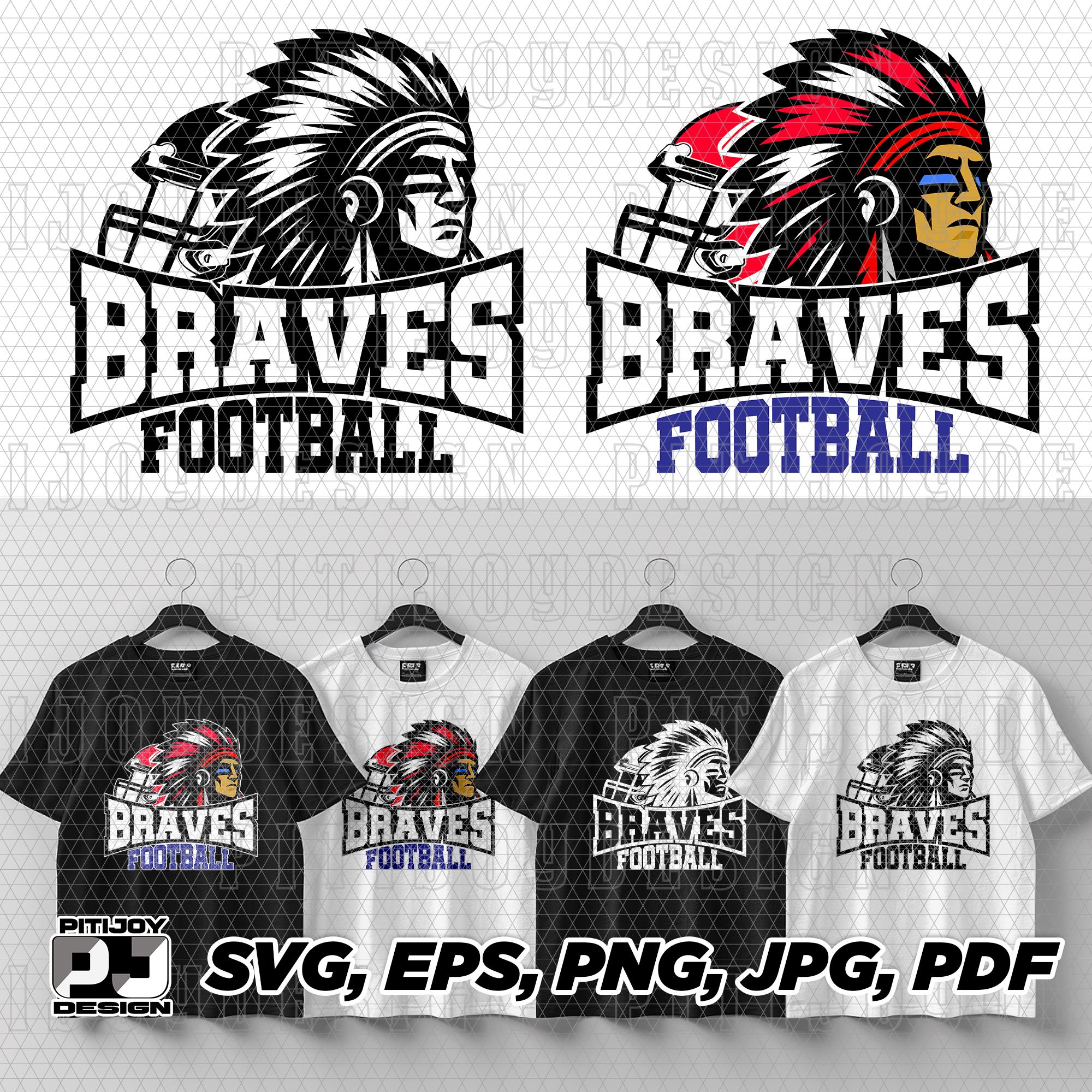Braves Svg, Brave Svg, Braves Png, Braves Mascot Png, School Spirit Svg ...