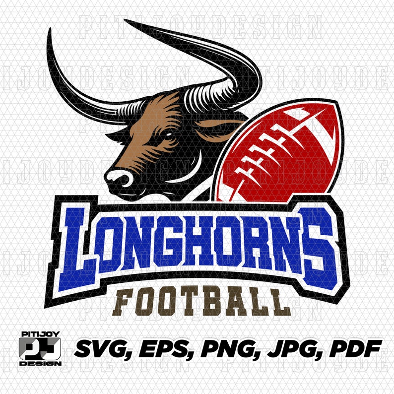 Longhorns Football SVG, Longhorn Football, Longhorns Custom Team SVG ...