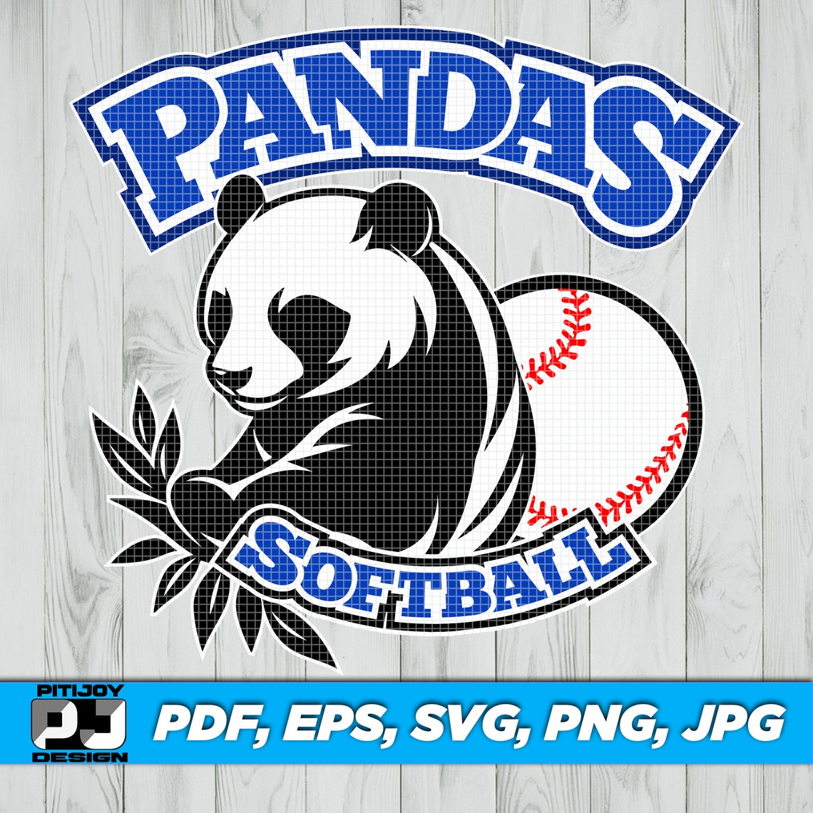 Pandas Softball Svg Panda Softball Svg Pandas Softball Png Panda ...