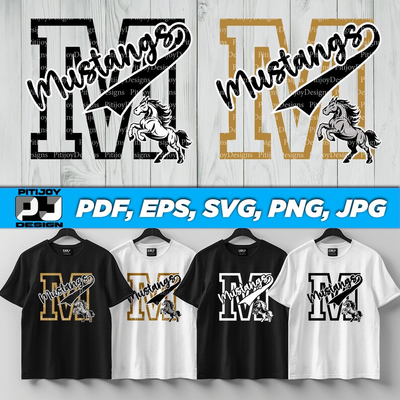 Mustangs Mascot SVG, School Spirit SVG, Mustangs Clipart, Sports Team ...