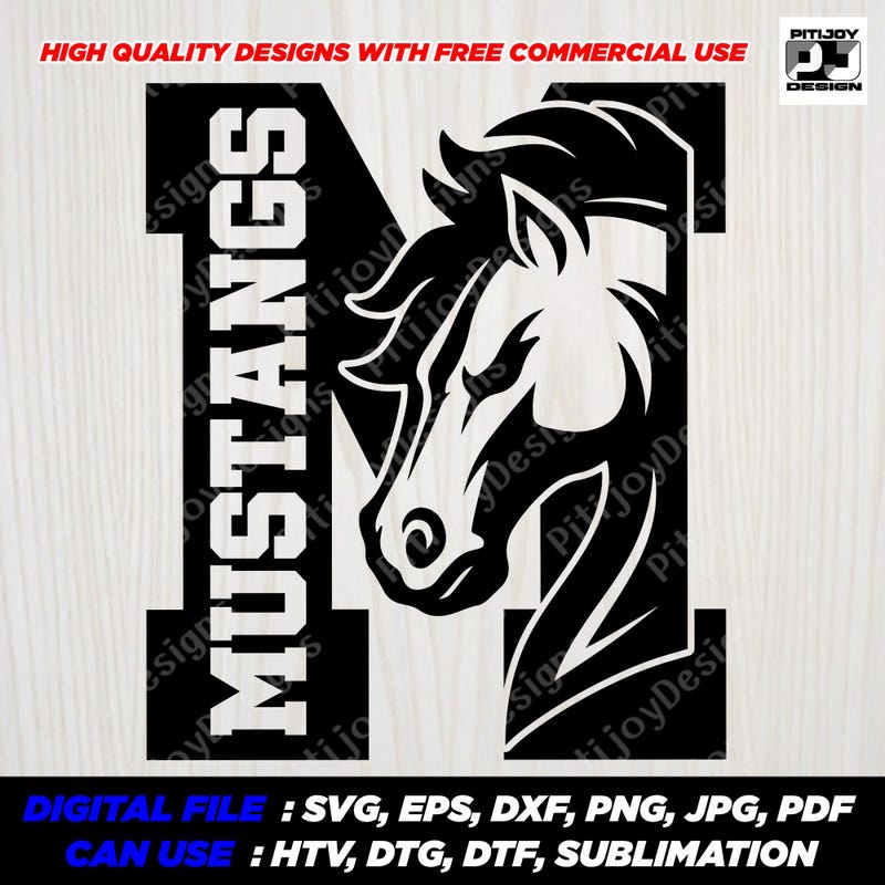 Mustang logo für sports team - Etsy.de