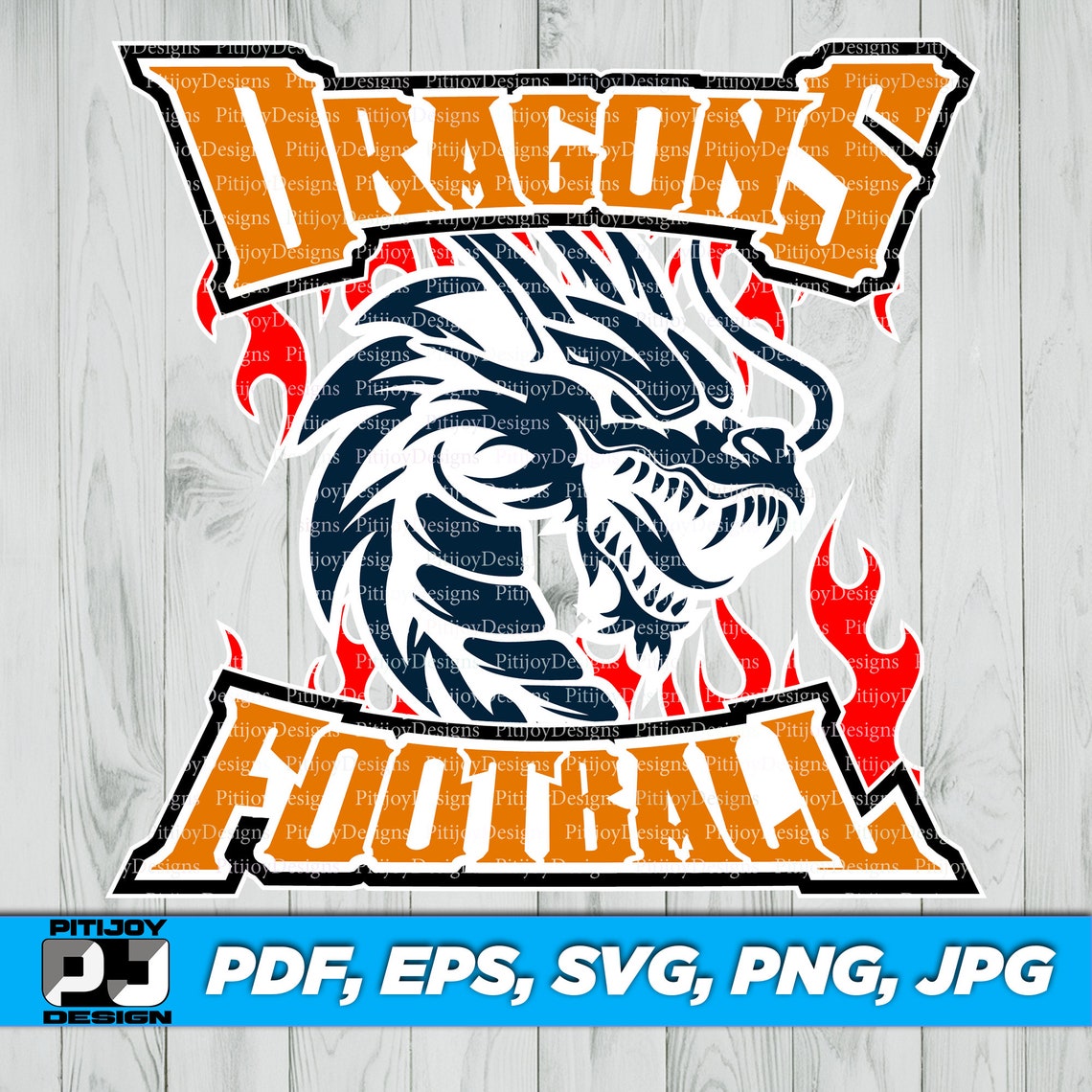 Dragons Football Svg, Dragon Football Svg, Dragons Svg, Dragon Svg ...