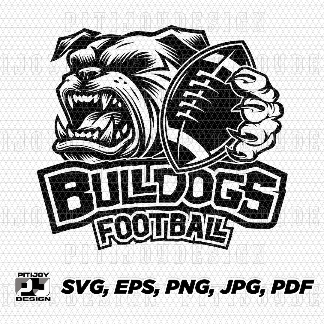 Bulldogs Football Svg, Bulldog Football Svg Bulldogs Football Png ...