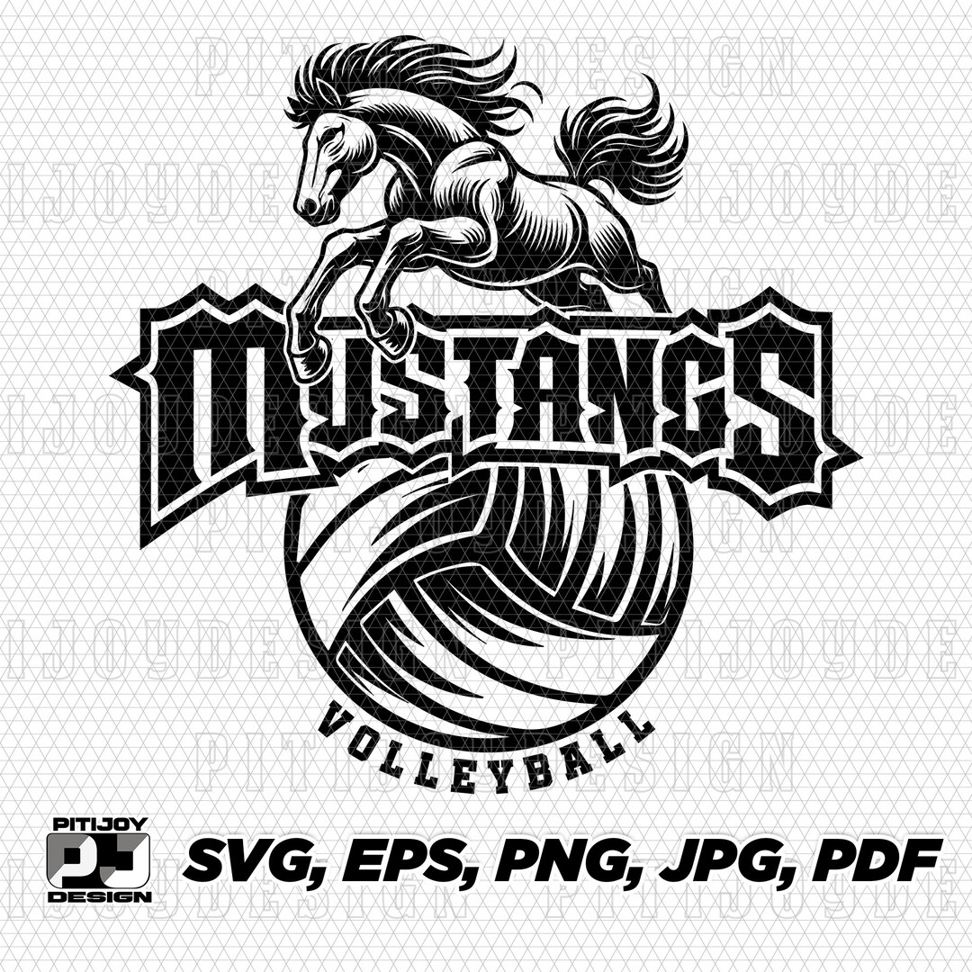 Mustangs Volleyball Svg, Mustang Volleyball Svg, Mustangs Volleyball ...