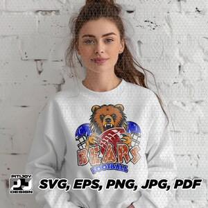 Bears Football Team Mascot Design for Custom Apparel, Bold and ...