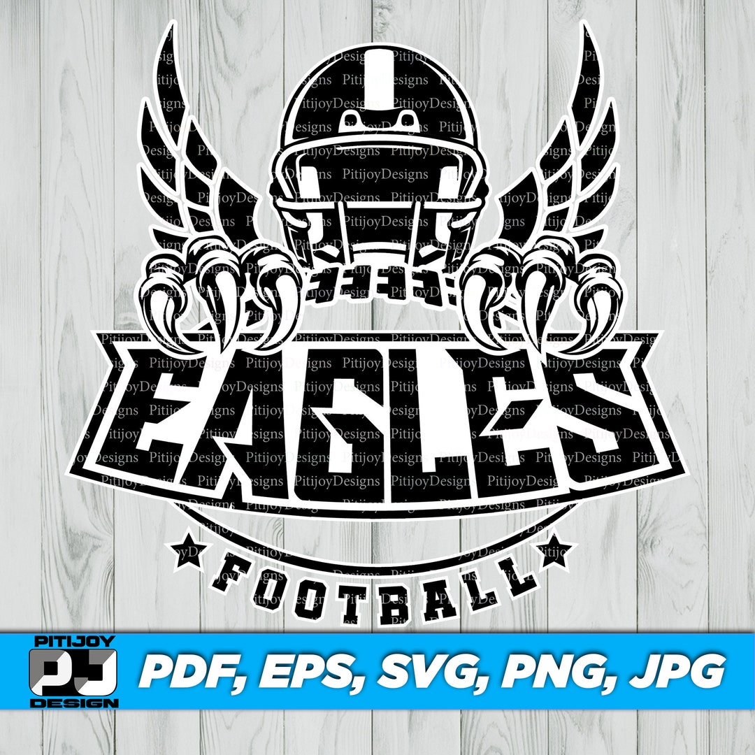 Eagles Football Team Mascot Design for Custom T-shirts, Eagle Helmet ...