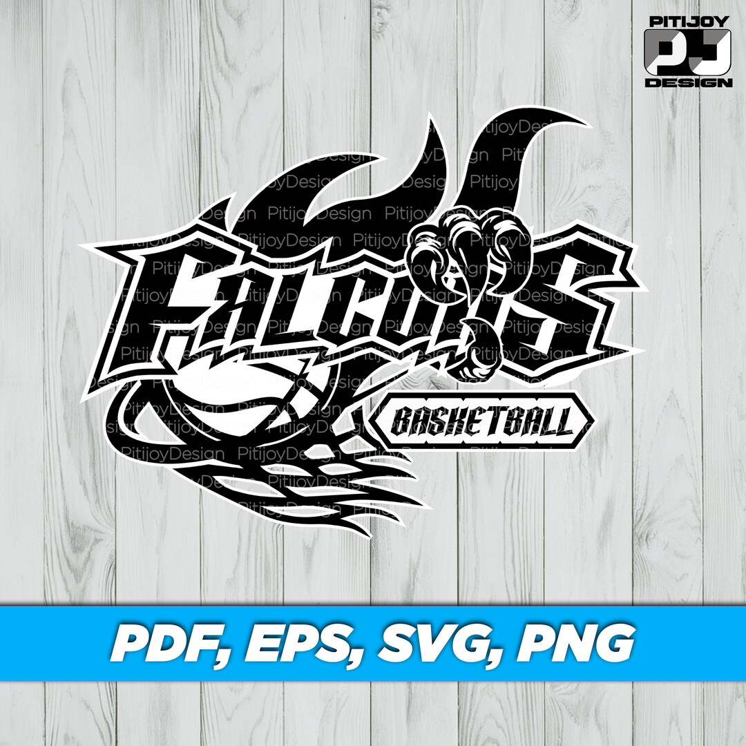 Falcon Basketball Team Mascot Design for Custom T-shirts, Posters, Bird ...