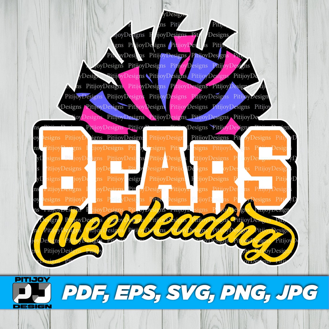 Bears Cheerleading Svg, Bear Cheerleading Svg, Bears Cheer Svg, Bear ...