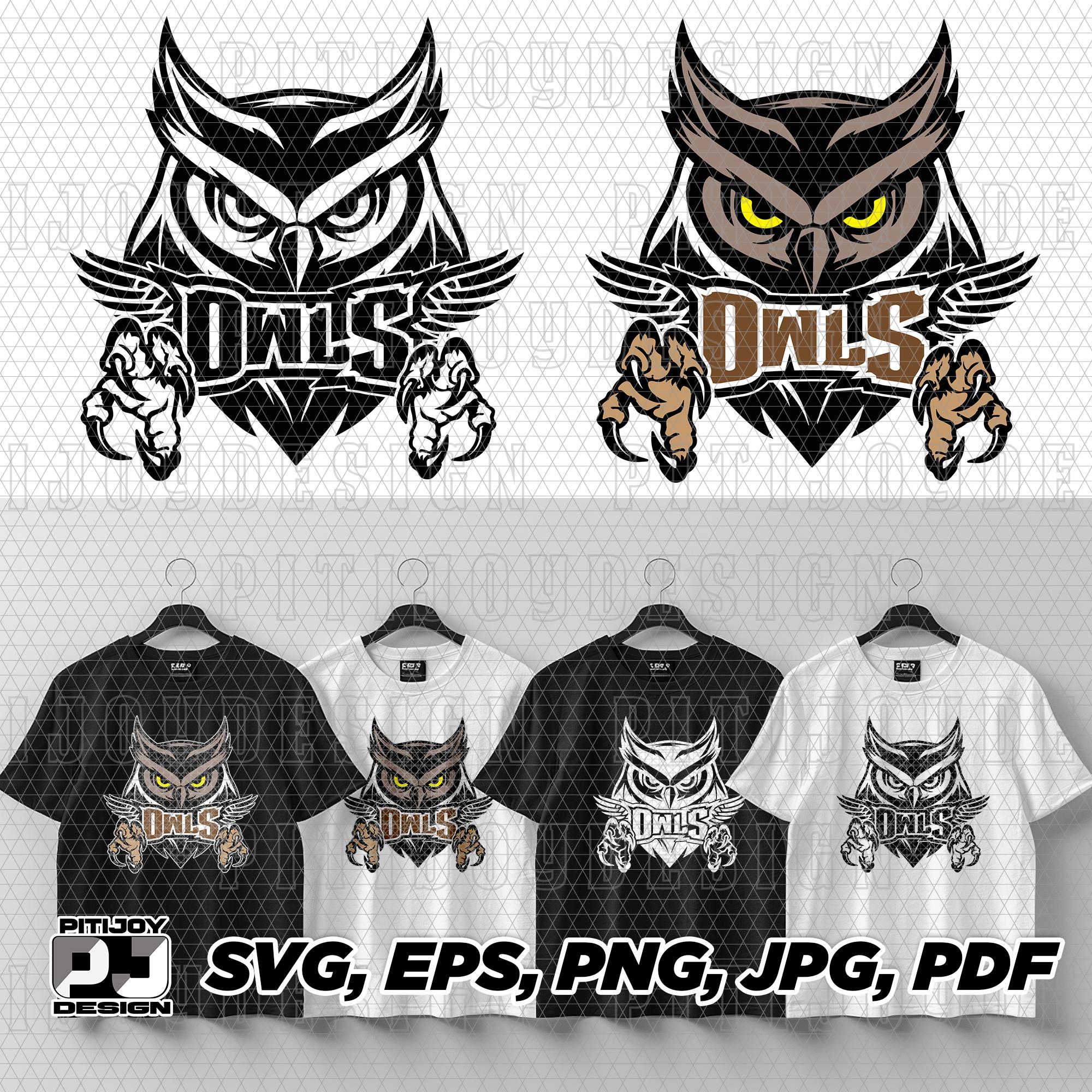 Owl Svg, Owls Svg, Owls Mascot Svg, High School Owls Sport Sublimation ...