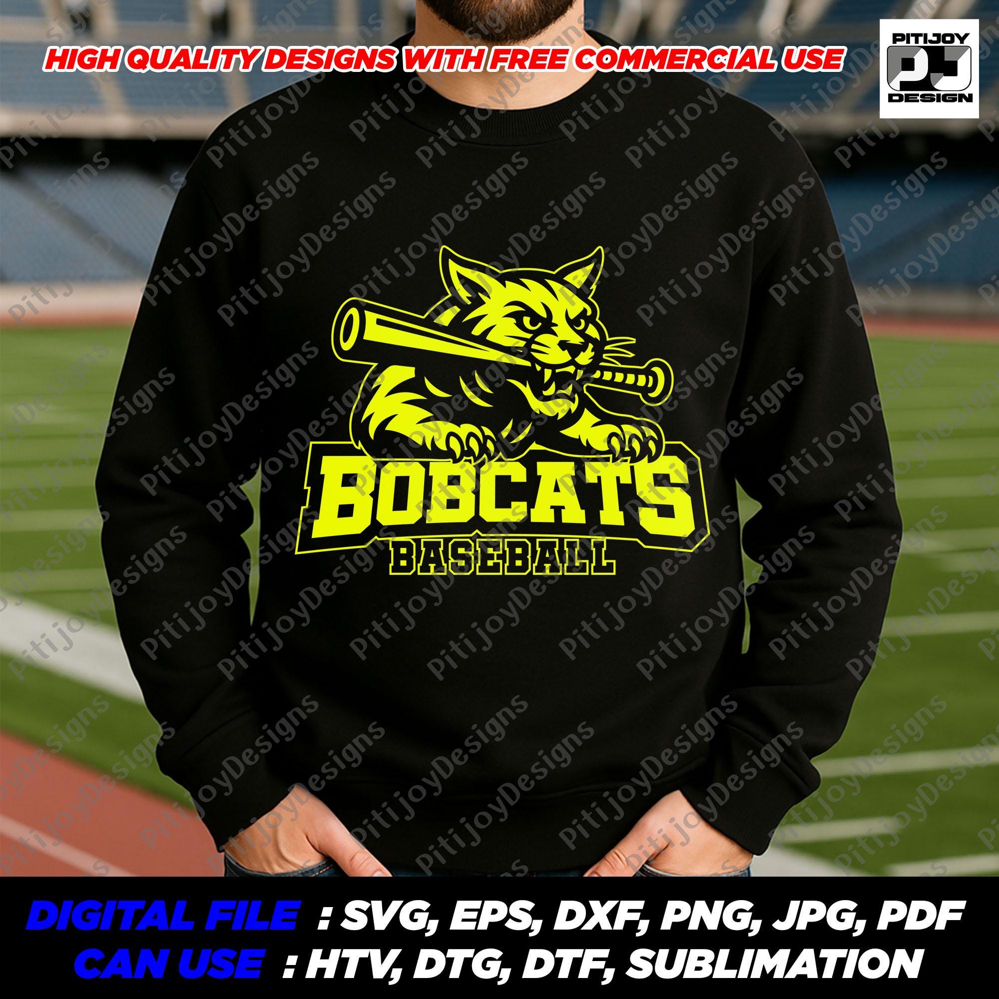 Bobcats Baseball Svg Mascot Cut File for Cricut and Sublimation, Fierce ...