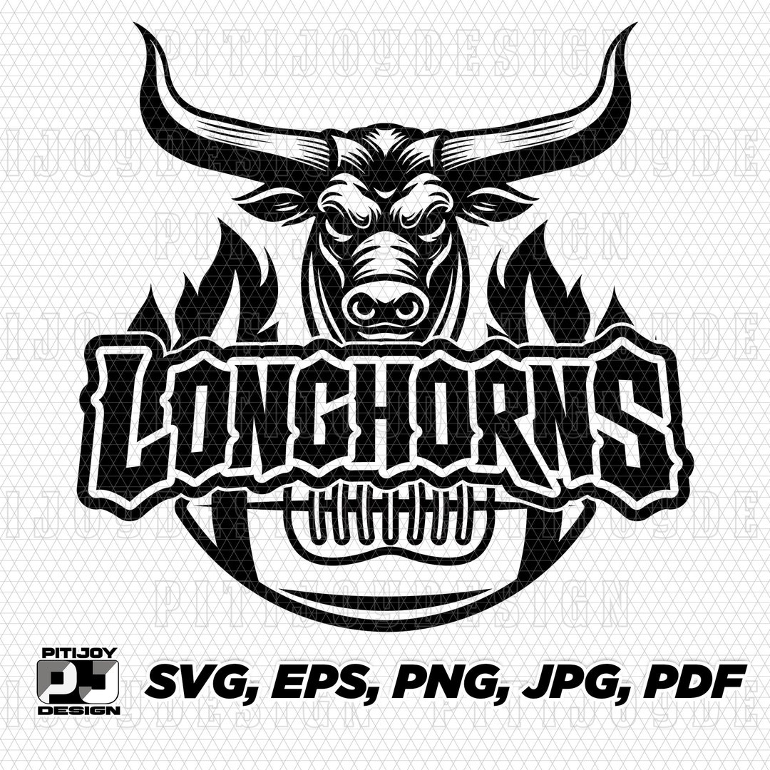 Longhorns Football SVG, Longhorn Football, Longhorns Custom Team SVG ...