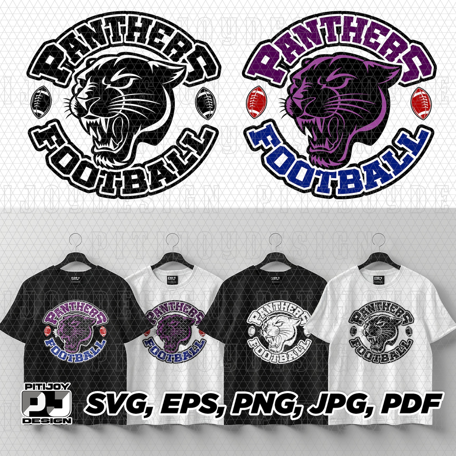 Panthers Football Svg, Panther Football Svg , Panther Svg, Panthers Svg ...