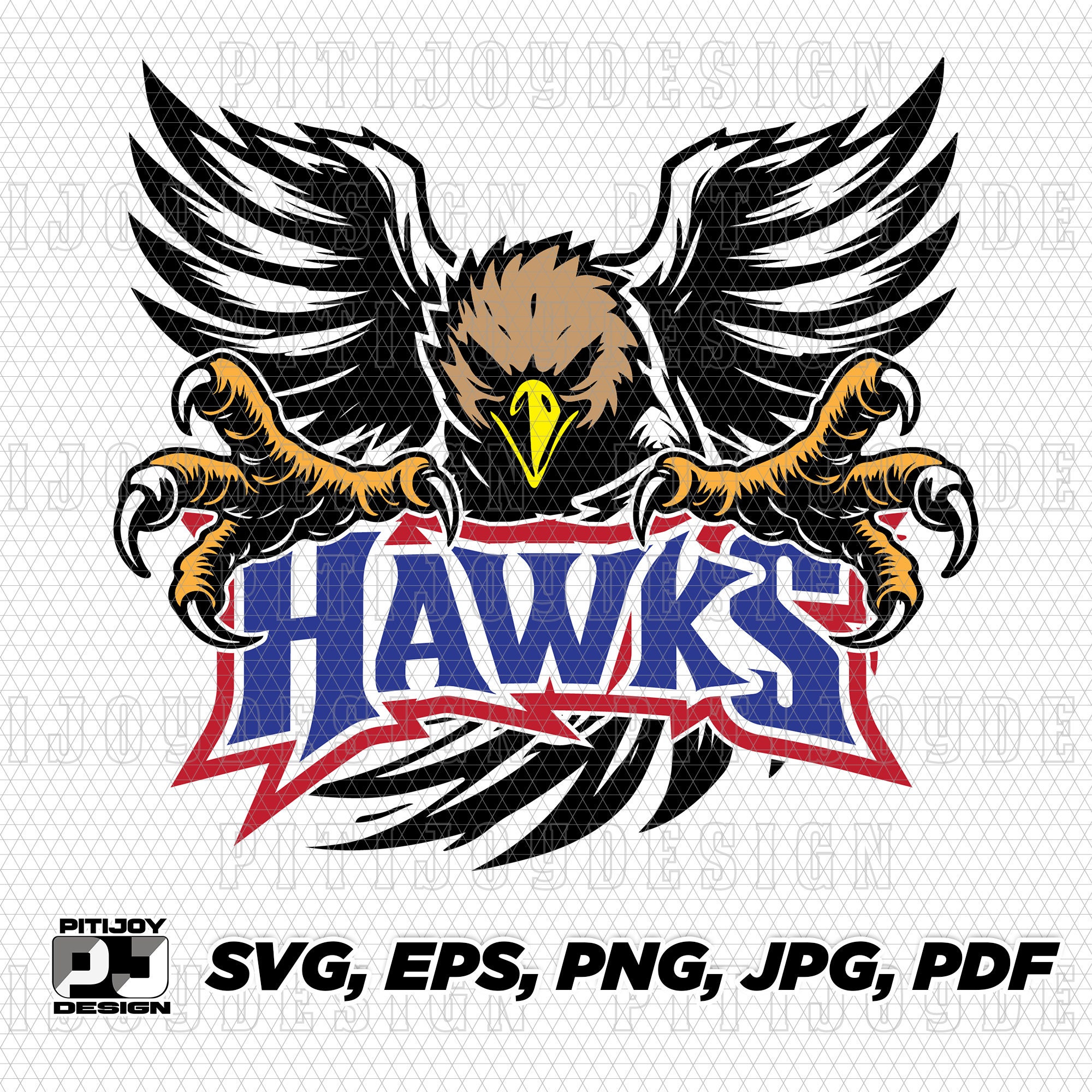 Hawks Svg, Hawk Svg, Hawks Png, Hawk Png, Hawks Mascot Svg, Hawks ...