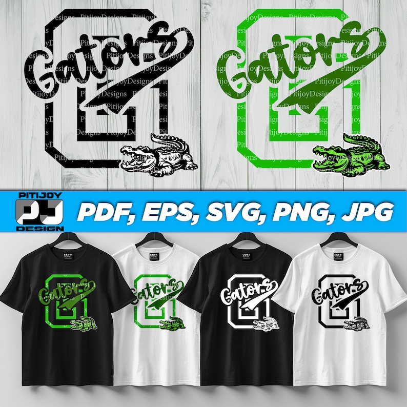 Gators Mascot SVG, School Spirit SVG, Gators Clipart, Sports Team Logo ...