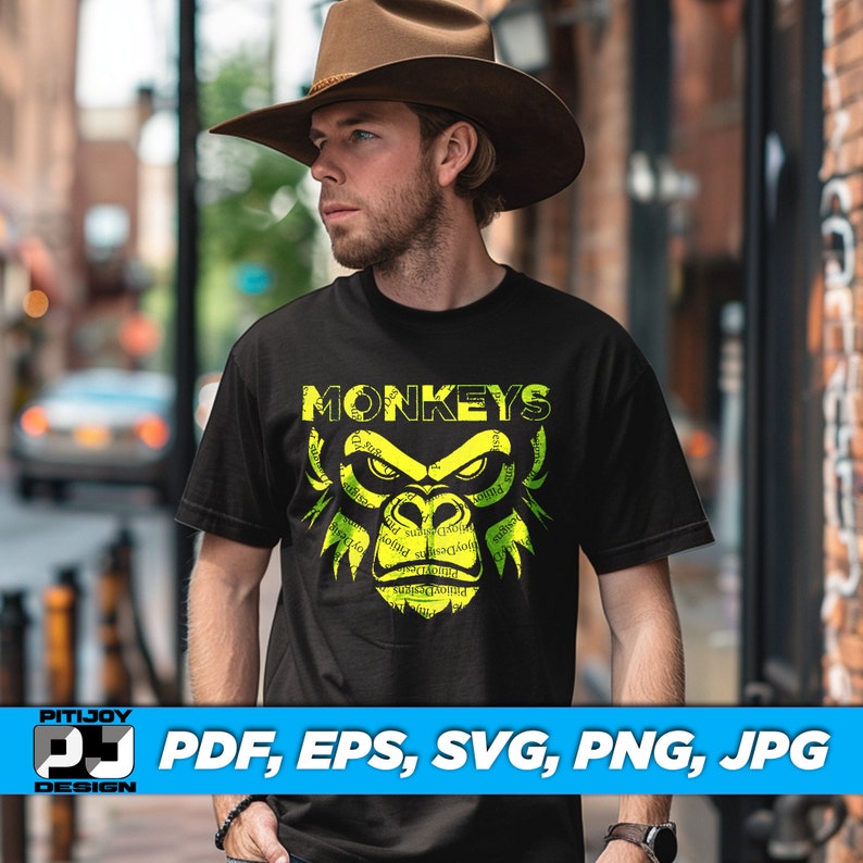 Monkey Mascot Svg, Monkey Svg, Mascot Svg, Monkeys Svg Sports, Digital ...