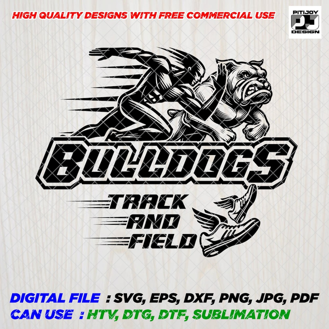 Track Svg, Bulldog Track Svg, Bulldog, Bulldogs, Track, Field, Bulldogs Track, Svg, Dxf, Eps ...