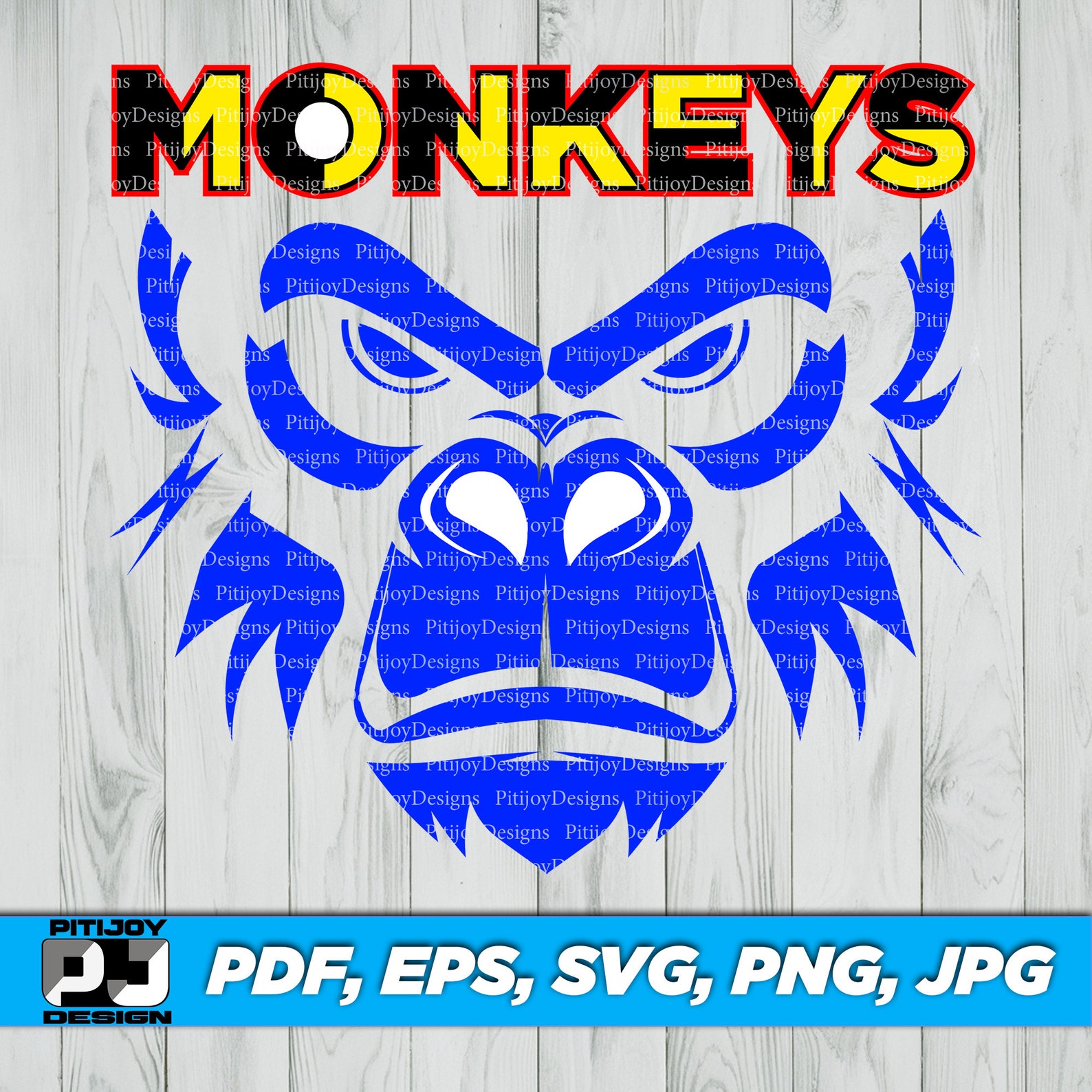 Monkey Mascot Svg, Monkey Svg, Mascot Svg, Monkeys Svg Sports, Digital ...