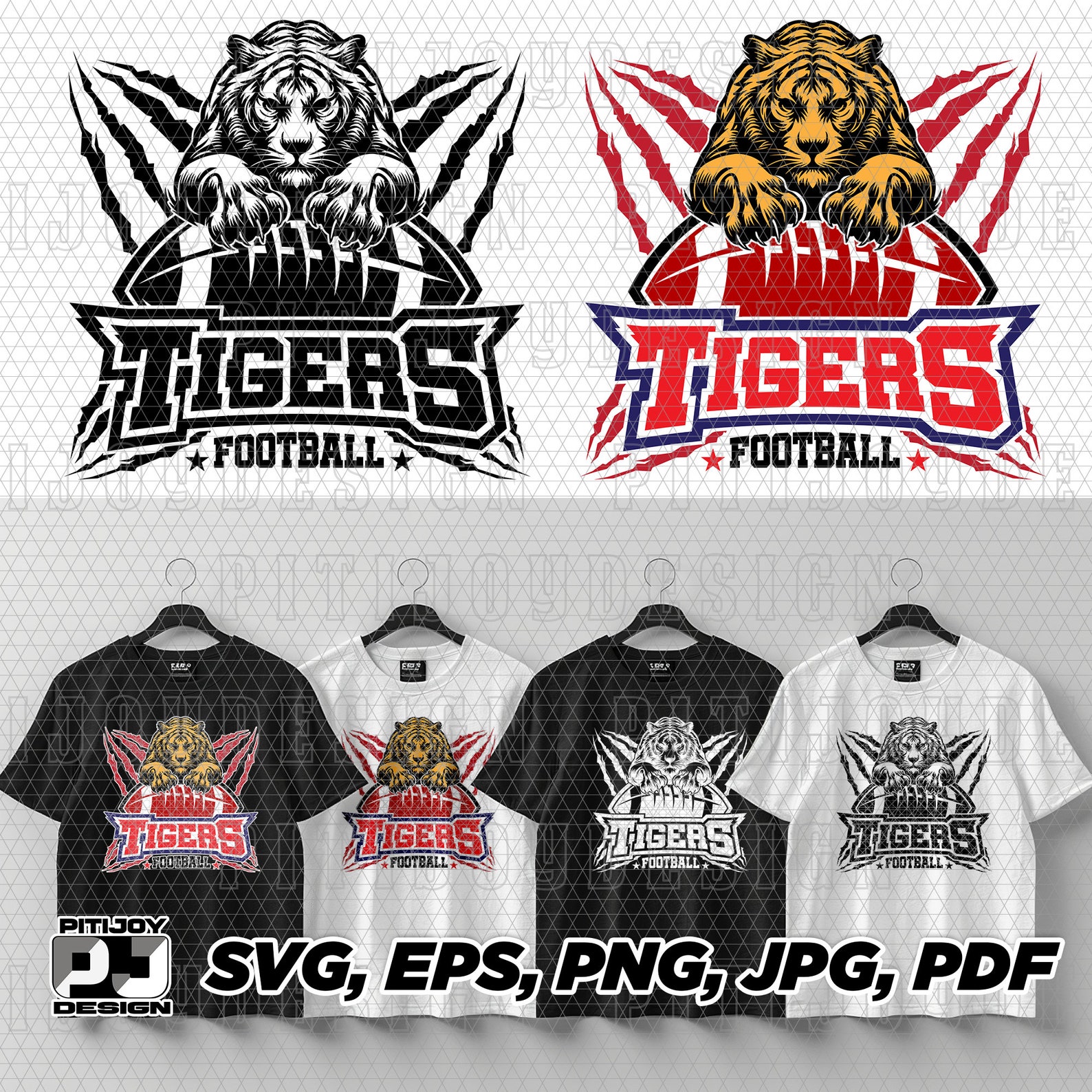 Tigers Football Svg, Tigers Mascot Svg, Football Png, Football Mom Png, School Mascot Png ...