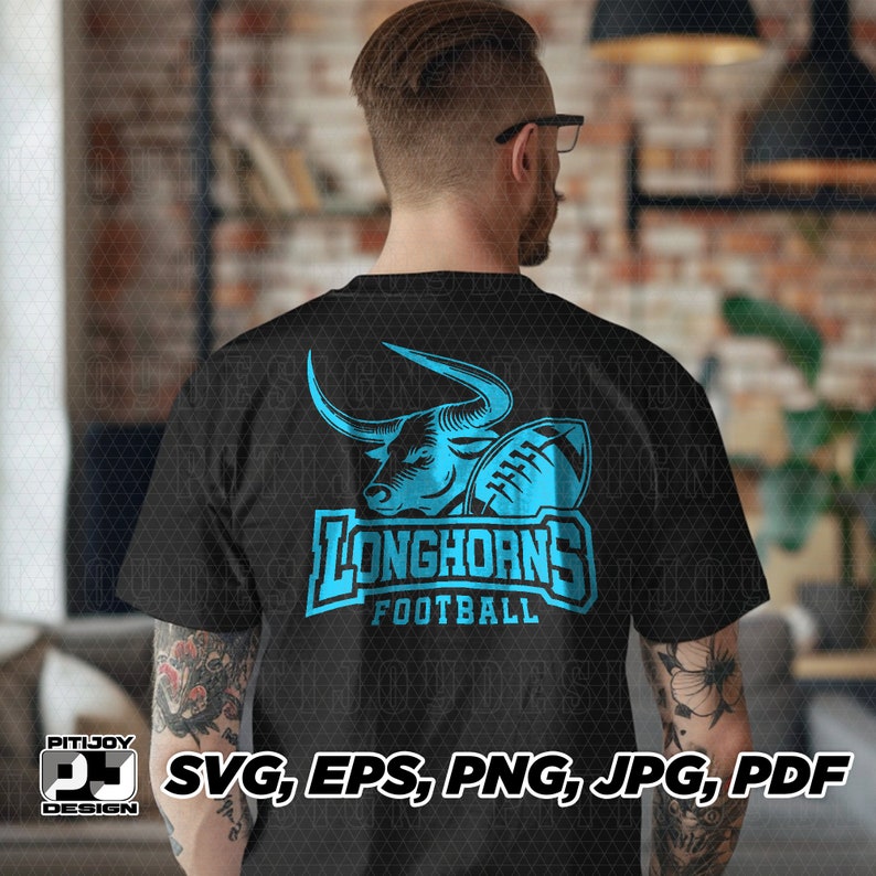 Longhorns Football SVG, Longhorn Football, Longhorns Custom Team SVG ...