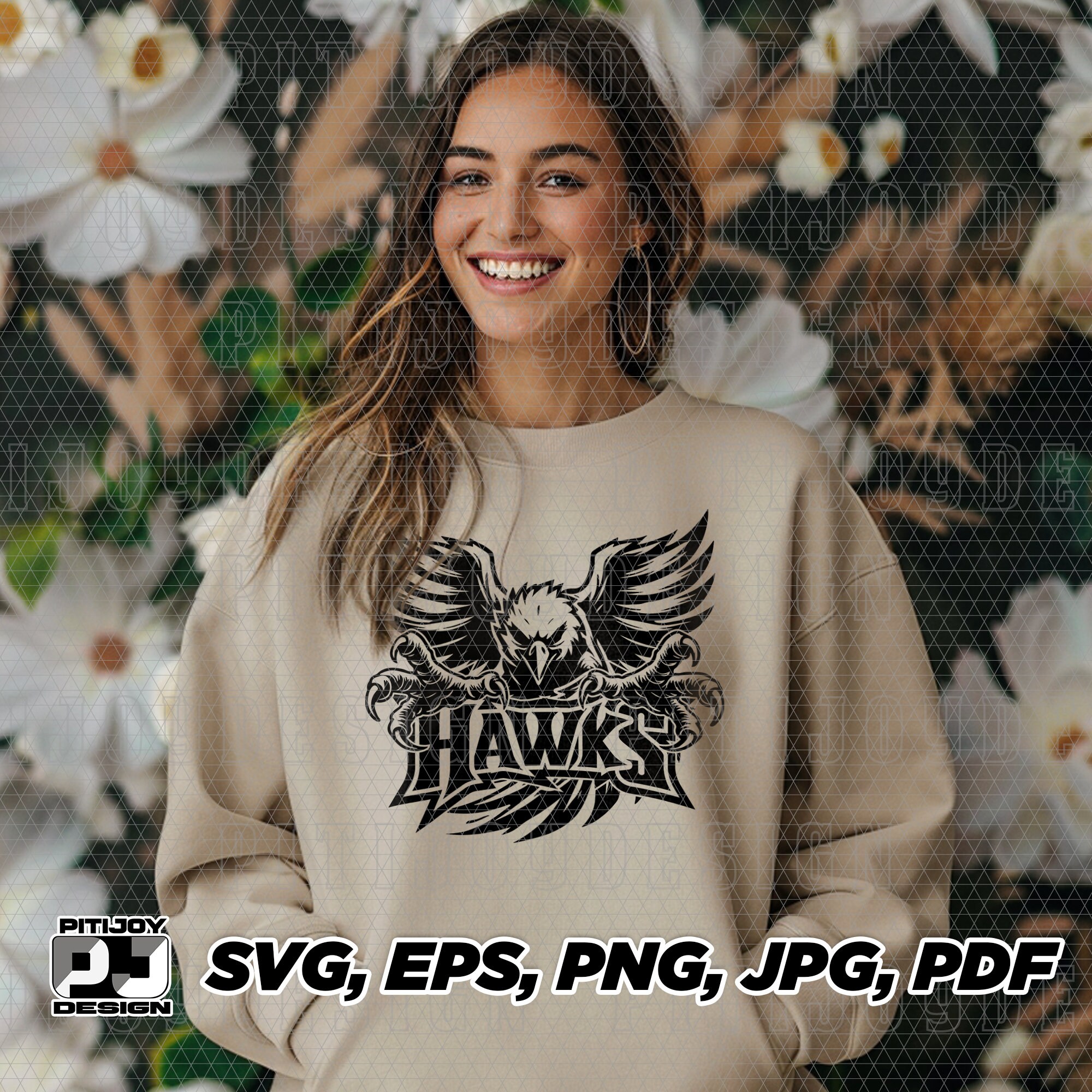 Hawks Svg, Hawk Svg, Hawks Png, Hawk Png, Hawks Mascot Svg, Hawks ...