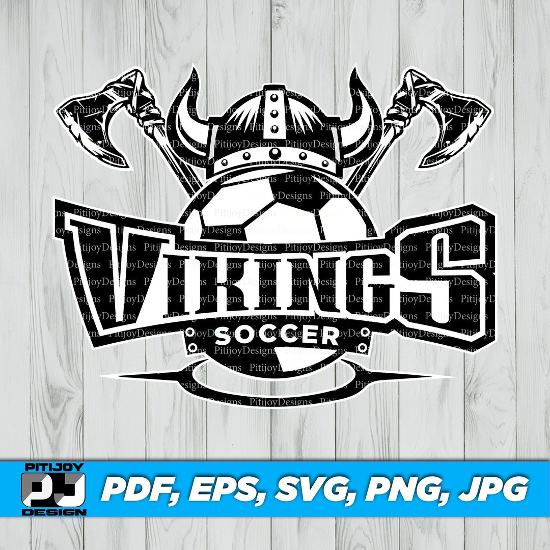 Vikings Soccer Team Mascot Design for Custom Apparel and Merchandise ...