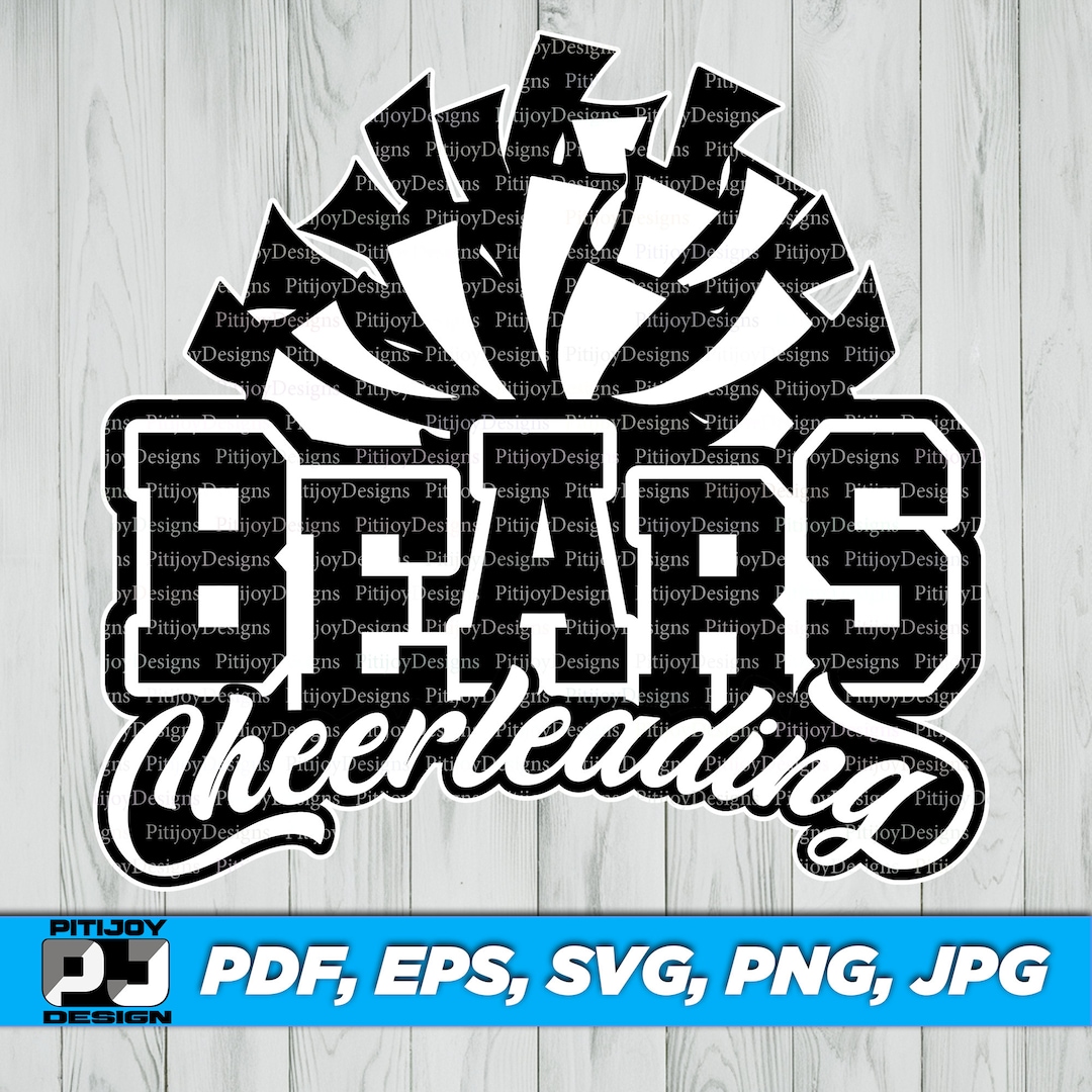 Bears Cheerleading Svg, Bear Cheerleading Svg, Bears Cheer Svg, Bear ...